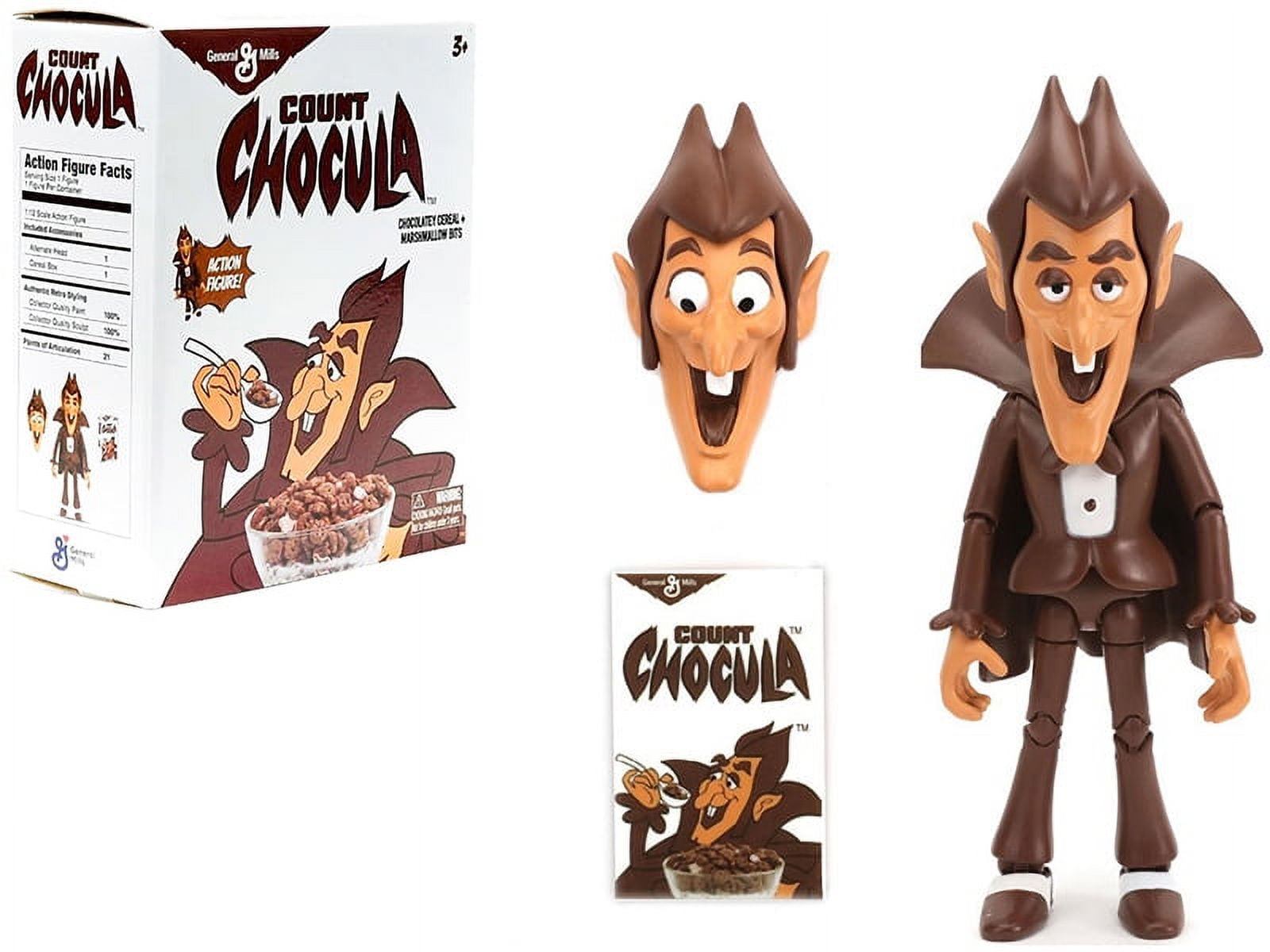 Count Chocula 6.5" Moveable Figurine with Alternate Head and Cereal Box ...