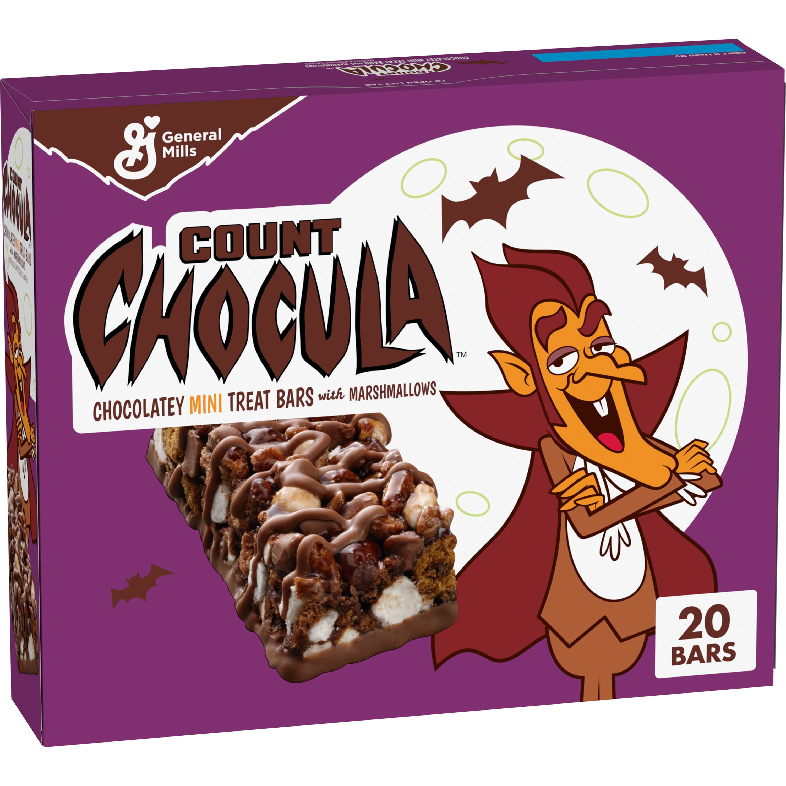 Count Chocula Mini Treat Bars, Chocolate with Marshmallows, Halloween ...