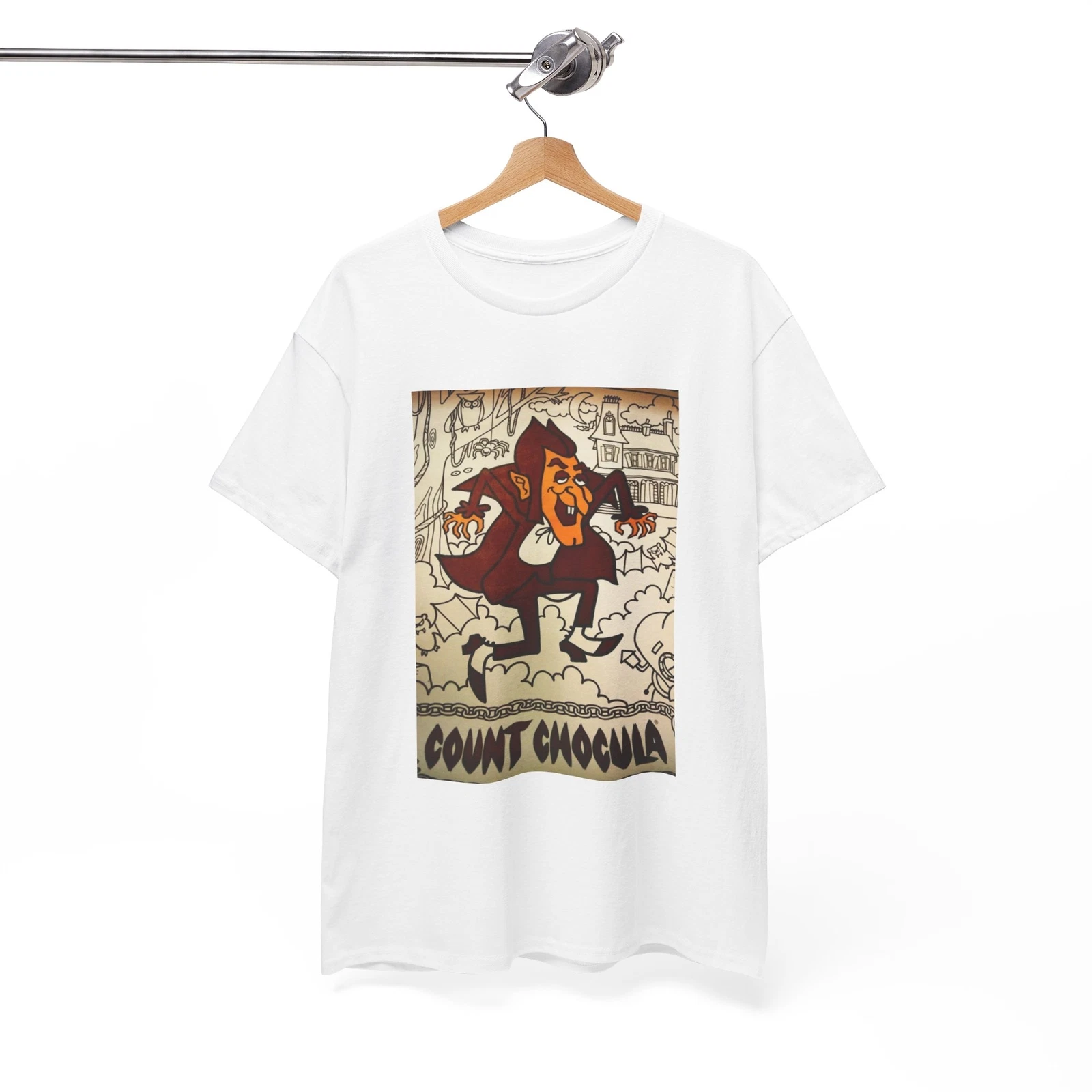 Count Chocula Tshirt Retro Cereal Ad Vintage Poster Unisex Heavy Cotton ...