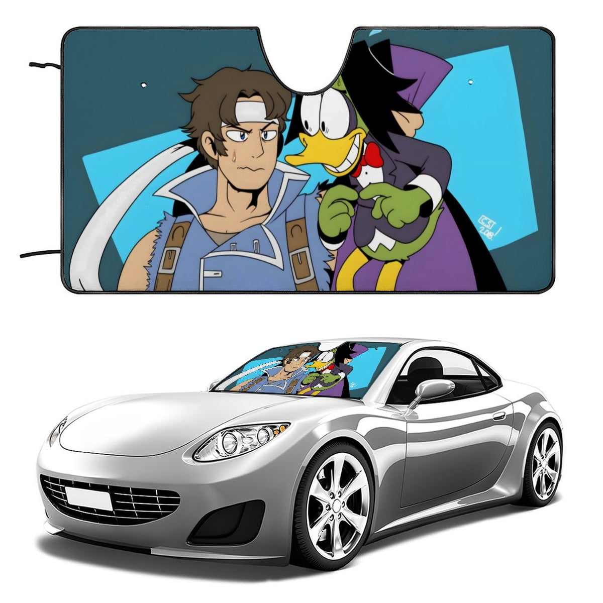 Count Duckula-theme Windshield Sun Shade Front Protector Folding Car ...