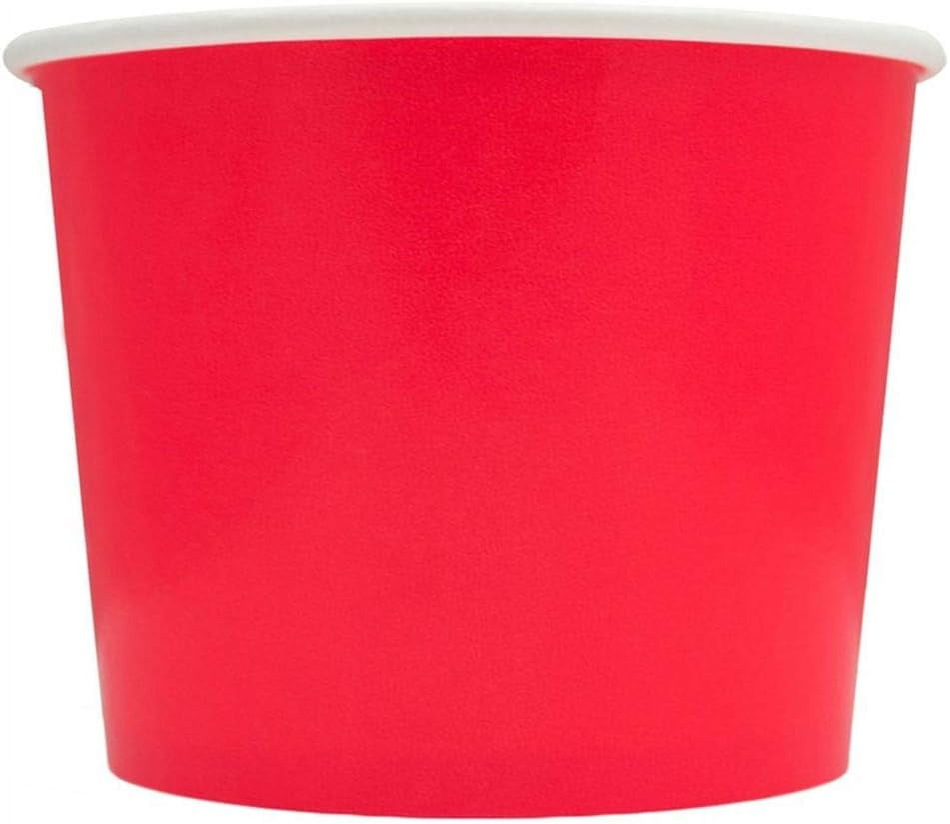 Count Red Disposable Ice Cream Bowls - 12 oz Paper Ice Cream Cups ...