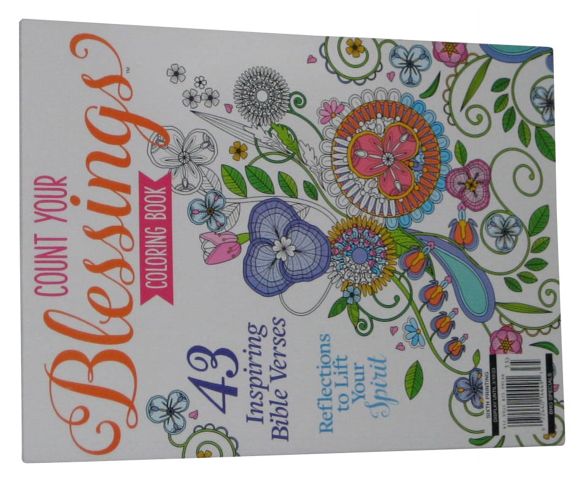 Count Your Blessings (2023) Inspirational Bible Verses Coloring Book ...