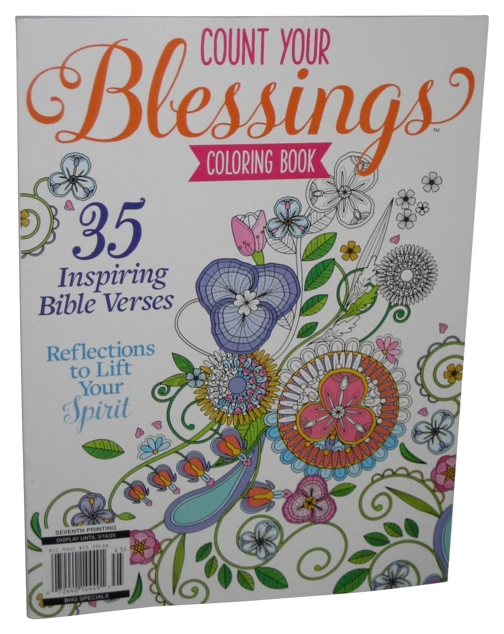 Count Your Blessings (2023) Inspirational Bible Verses Coloring Book ...