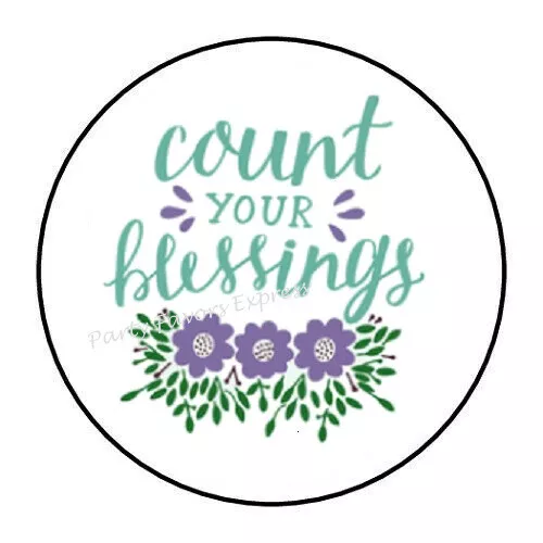 Count Your Blessings Sticker Party Favors Sticker Envelope Seals Labels ...