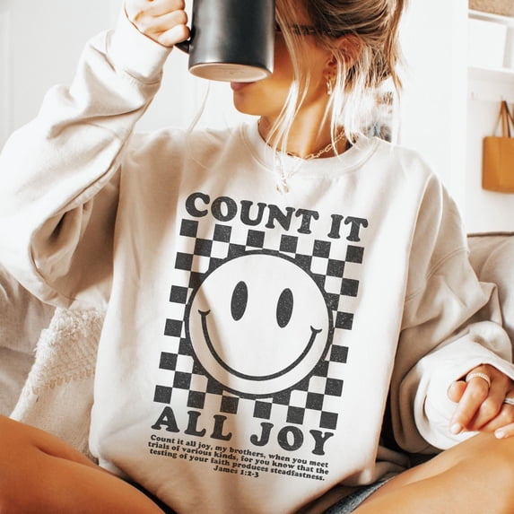 Count it All Joy Bible Verse TShirt - Walmart.com