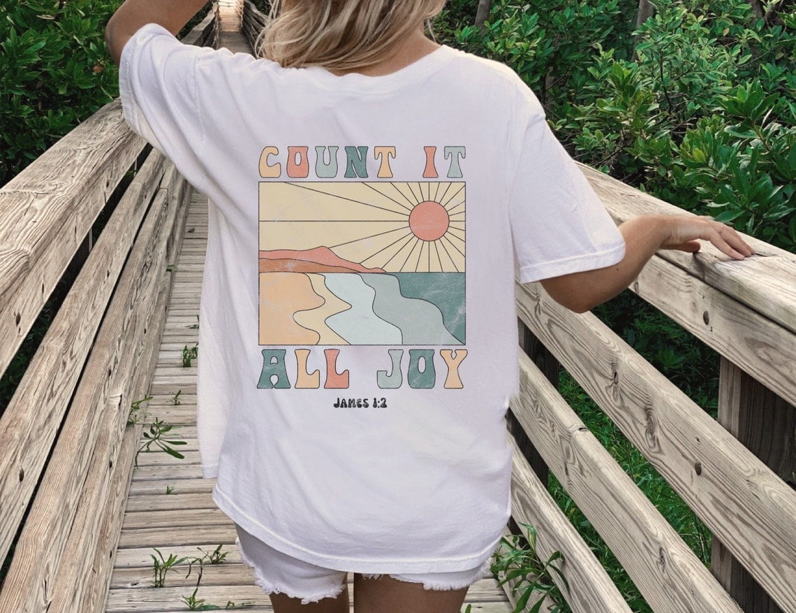 Count it All Joy Christian TShirt Bible Verse Shirt Christian Merch ...