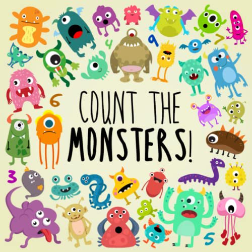 Pre-Owned Count the Monsters!: A Fun Picture Puzzle Book for 2-5 Year ...
