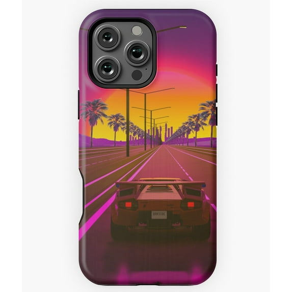Countach Synthwave Darkside Art M1709 Phone Case for iPhone 17 16 15 14 ...