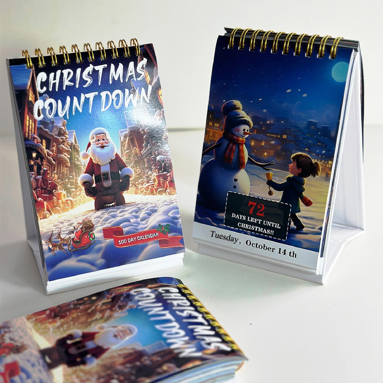 Countdown Calendar,100 Day to Christmas Desk Calendar,2025 Desktop ...