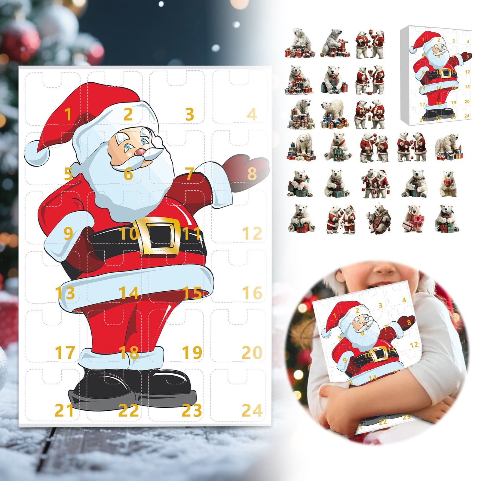 Countdown Calendar Advent 24 Days With Surprise Hanging Holiday Mystery ...