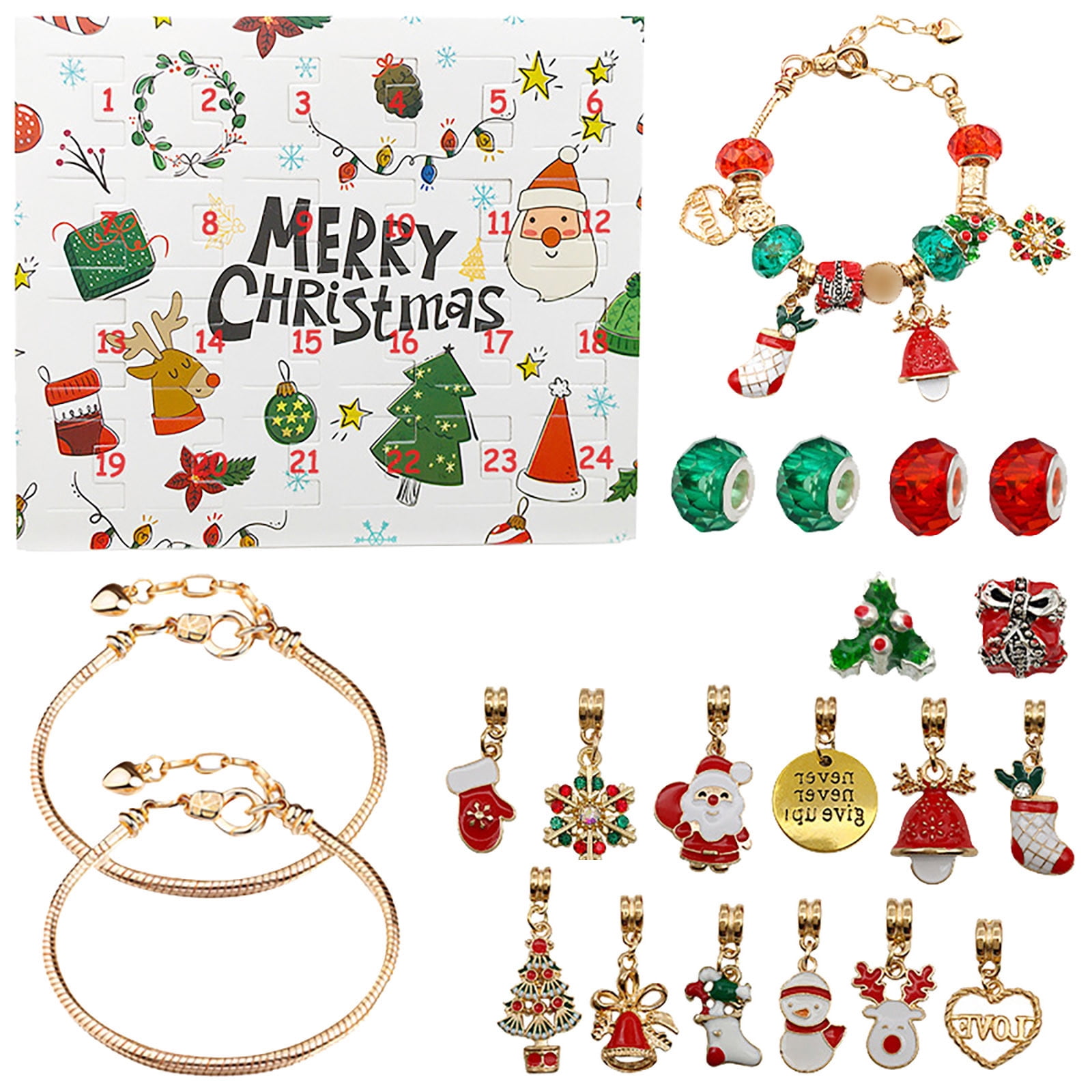 Countdown Day Santa Bracelet Box DIY Set The Arrival Of The Holiday ...