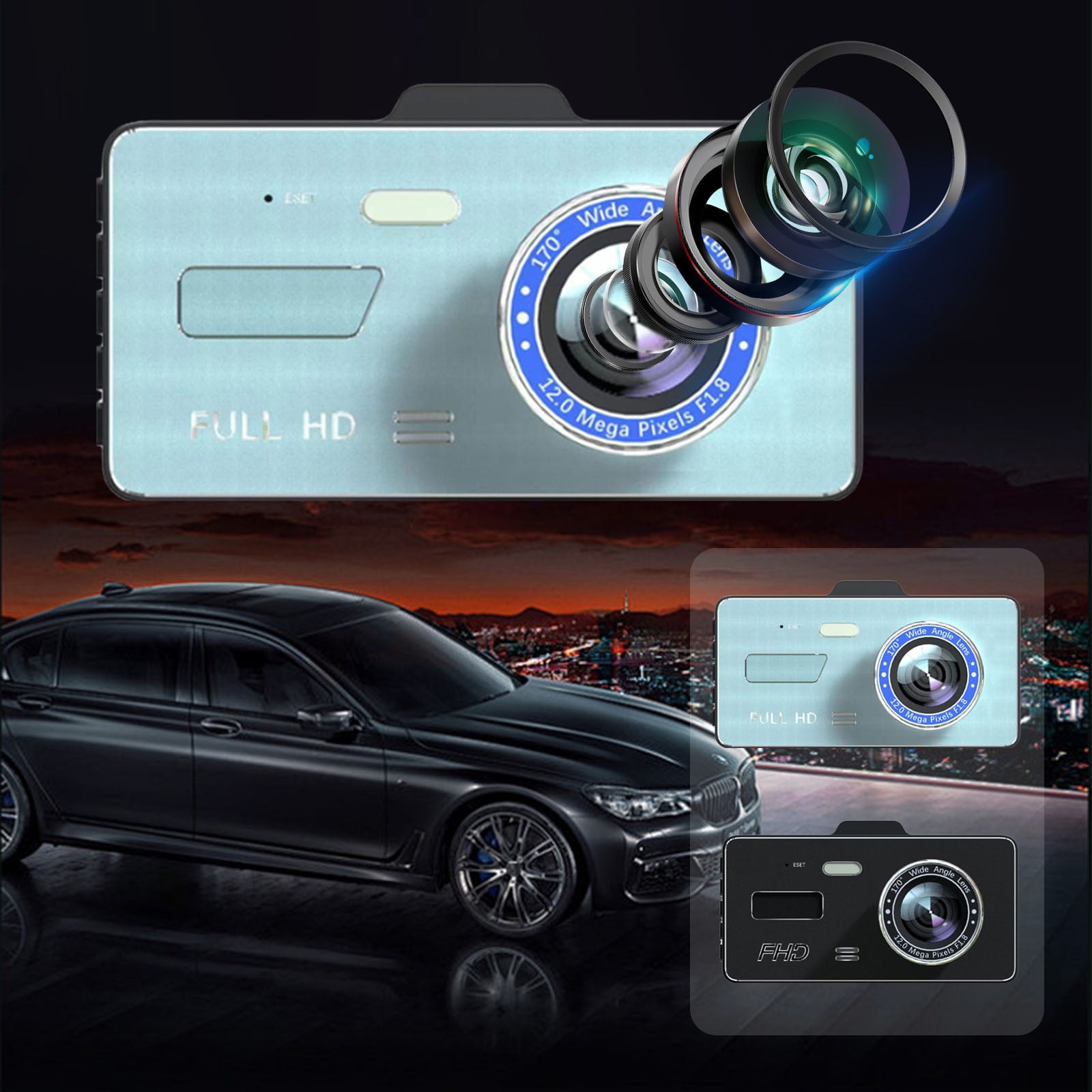 Countdown Deal,1080P Event Data Recorder, High Def Night Vision, Wide ...