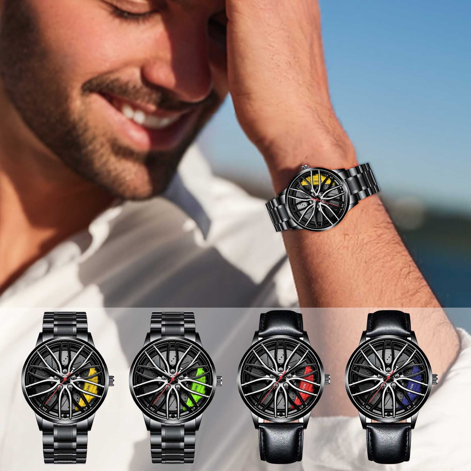 Countdown Deal,Men's Tire Shape Watch,Fashion Sports Watch,Tire Design ...