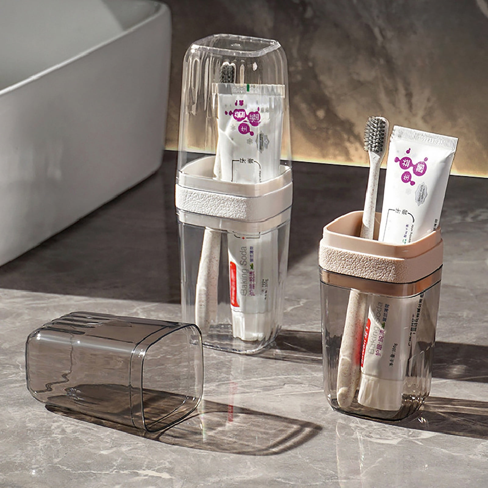 Countdown Deal, Topliu Storage Travel Mouthwash Cup Brush Set Portable ...