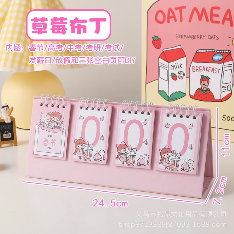 Countdown Desk Calendar 2023 Simple Multifunctional Desktop Decoration ...