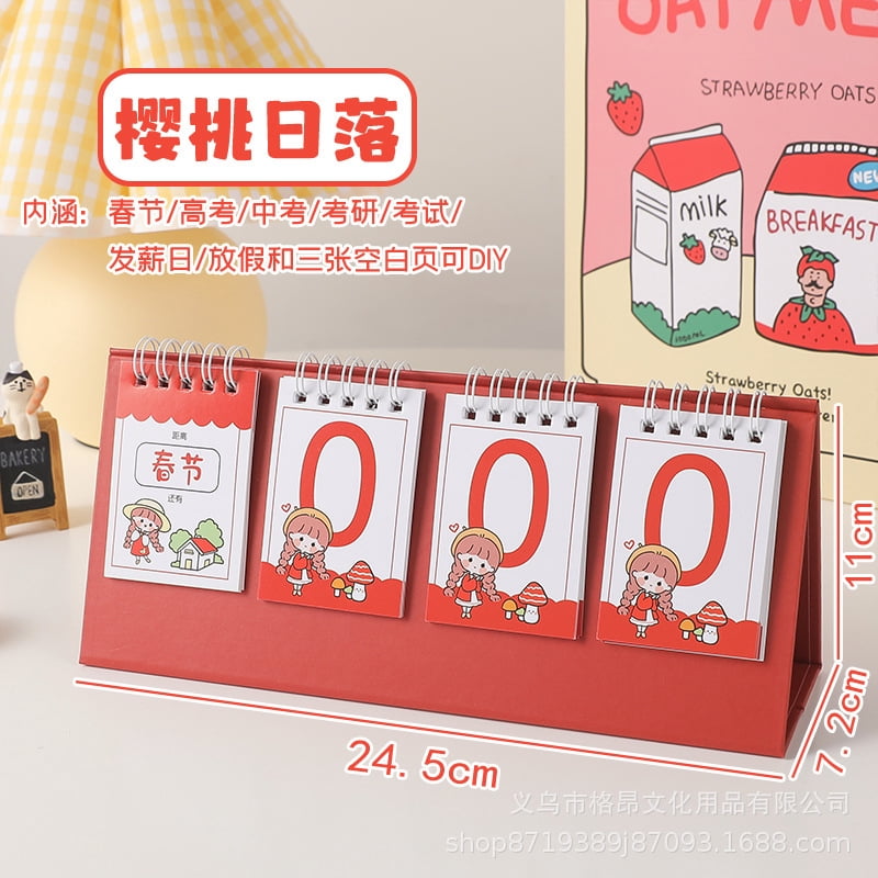 Countdown Desk Calendar 2023 Simple Multifunctional Desktop Decoration ...