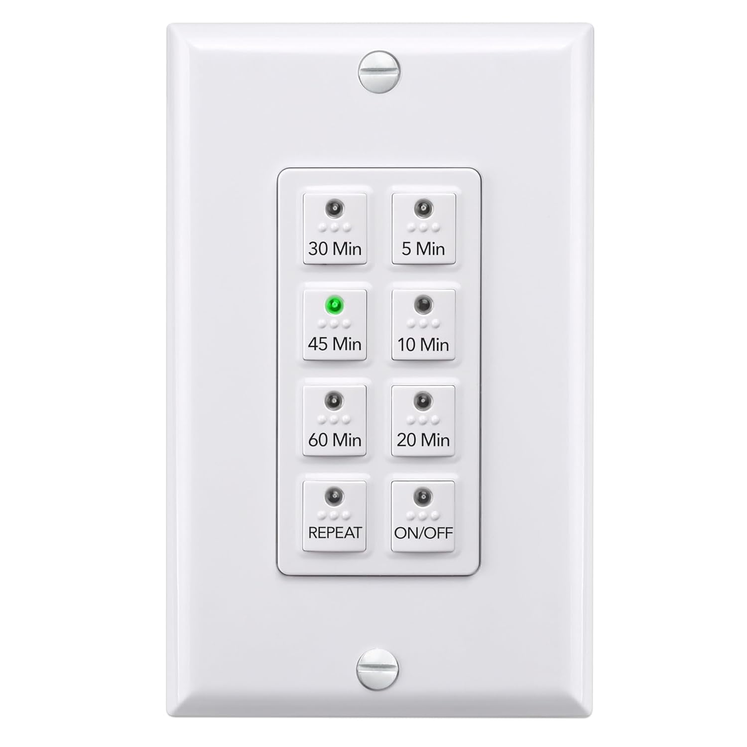 Countdown Digital Wall Switch for Exhaust Fan with Push Button 5-10-20 ...