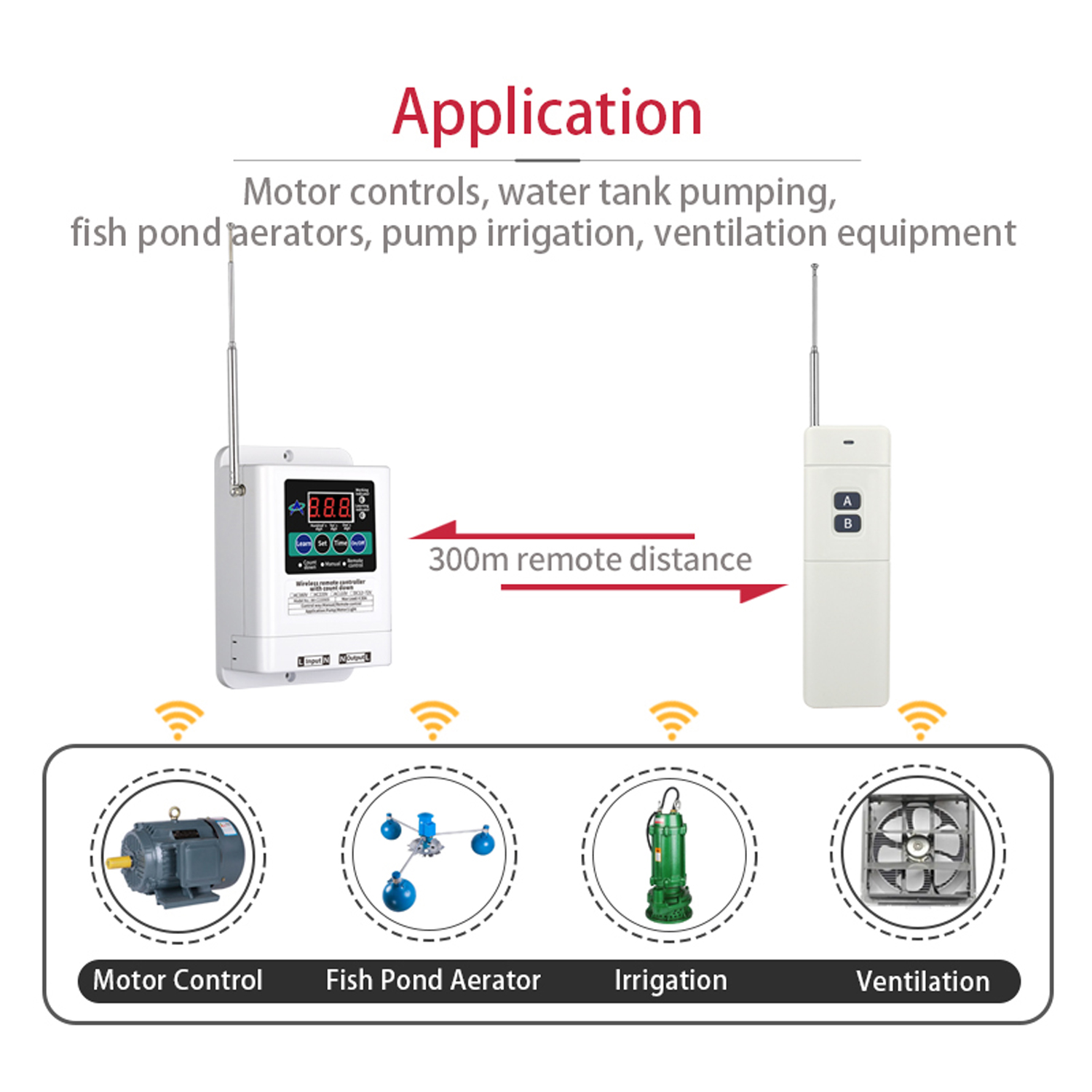 Countdown Remote Control Switch 1Ch RF Manual Transmitter And Receiver ...