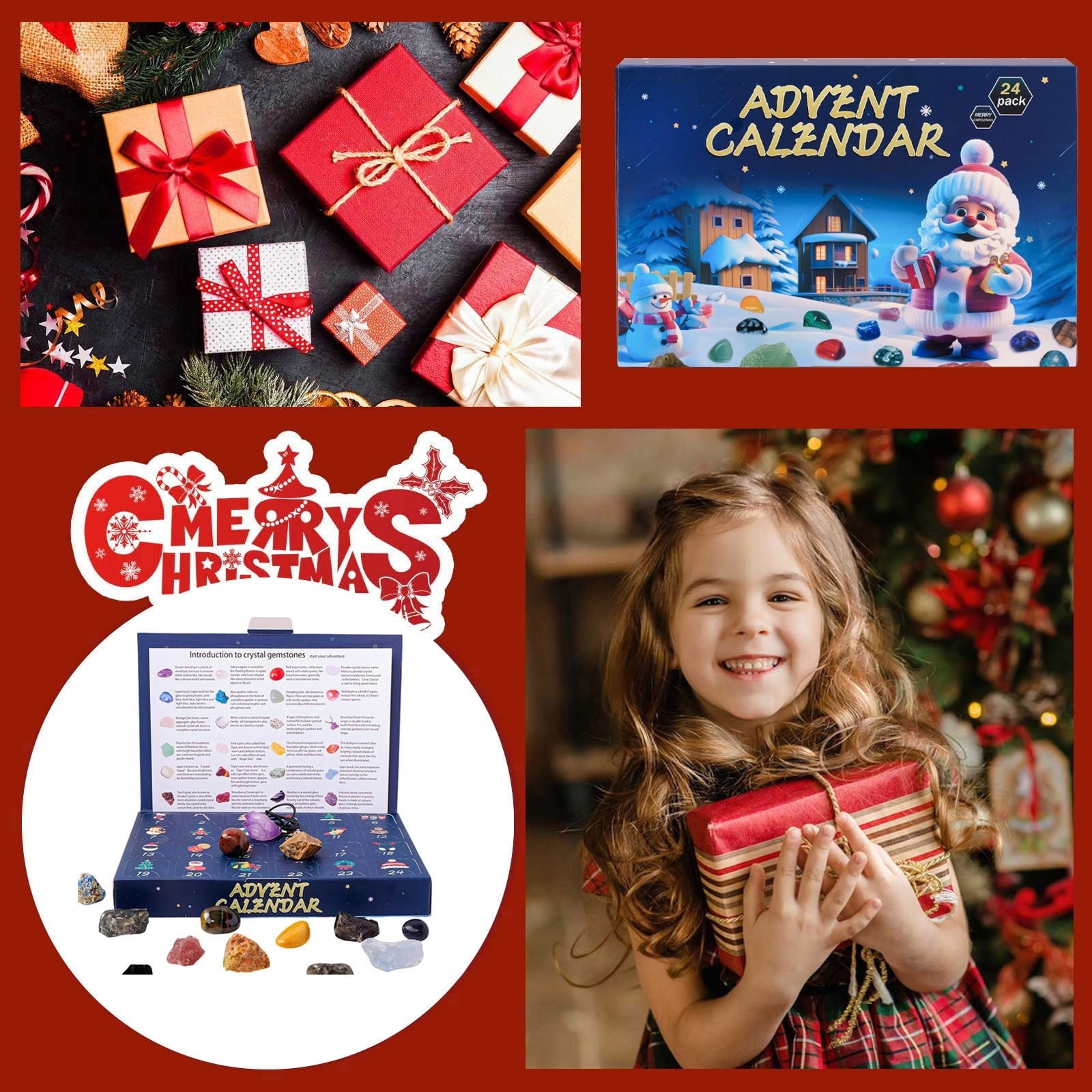Countdown Sets 2 Advent Calendar for Kids Gem Blind 24 Day Countdown ...