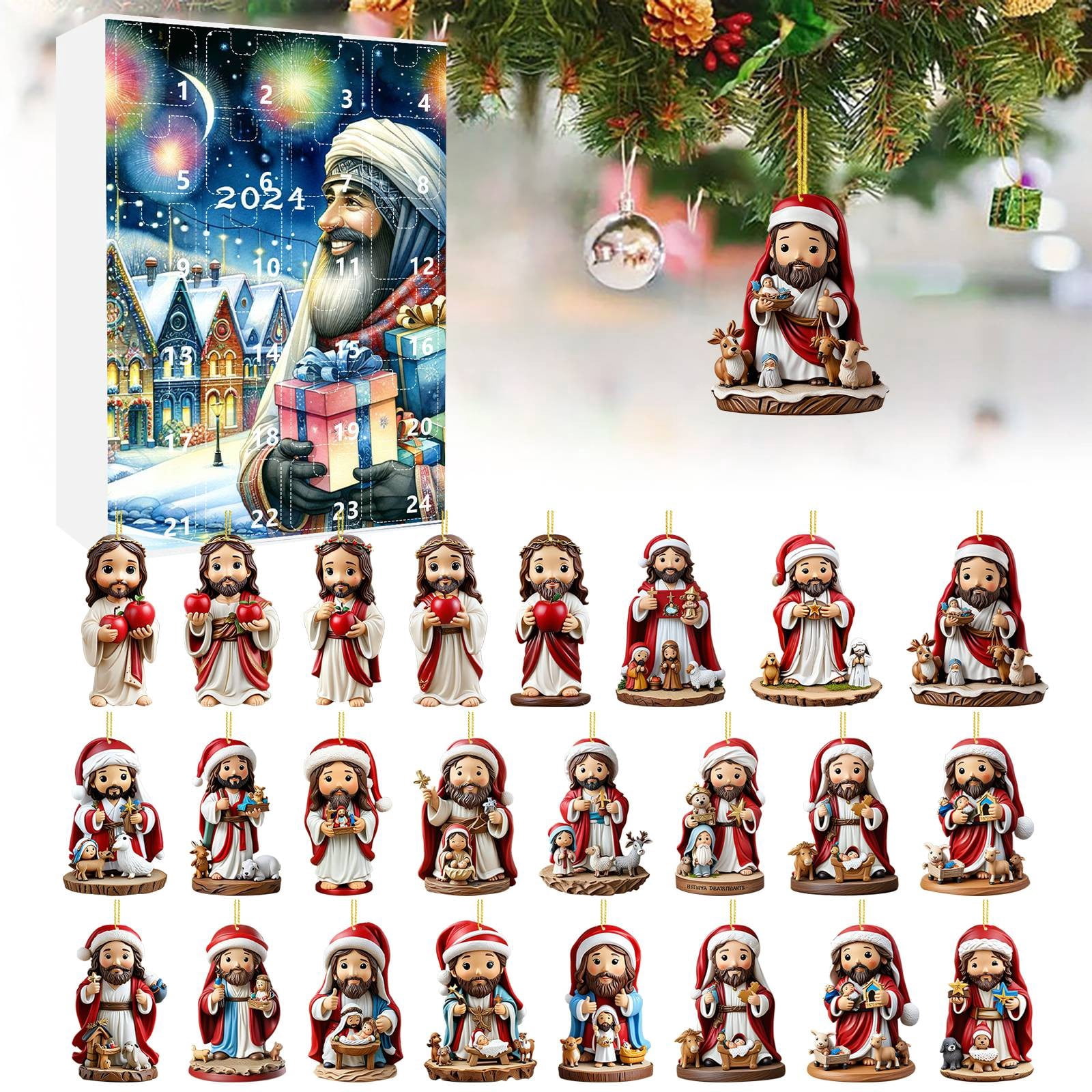 Countdown Sets 2D Christmas Home Ornaments Advent Calendar for 2024 ...