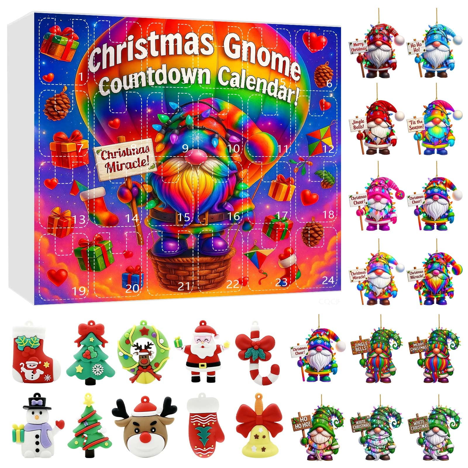 Countdown Sets Advent Calendar 2025 2D/3D Ornament Featuring -Sided Graphics and Seasonal ...