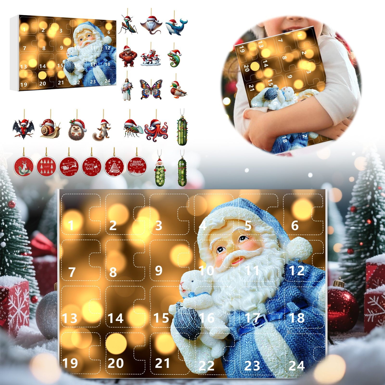 Countdown Sets Advent Calendar Countdown Surprise With Hanging Holiday ...