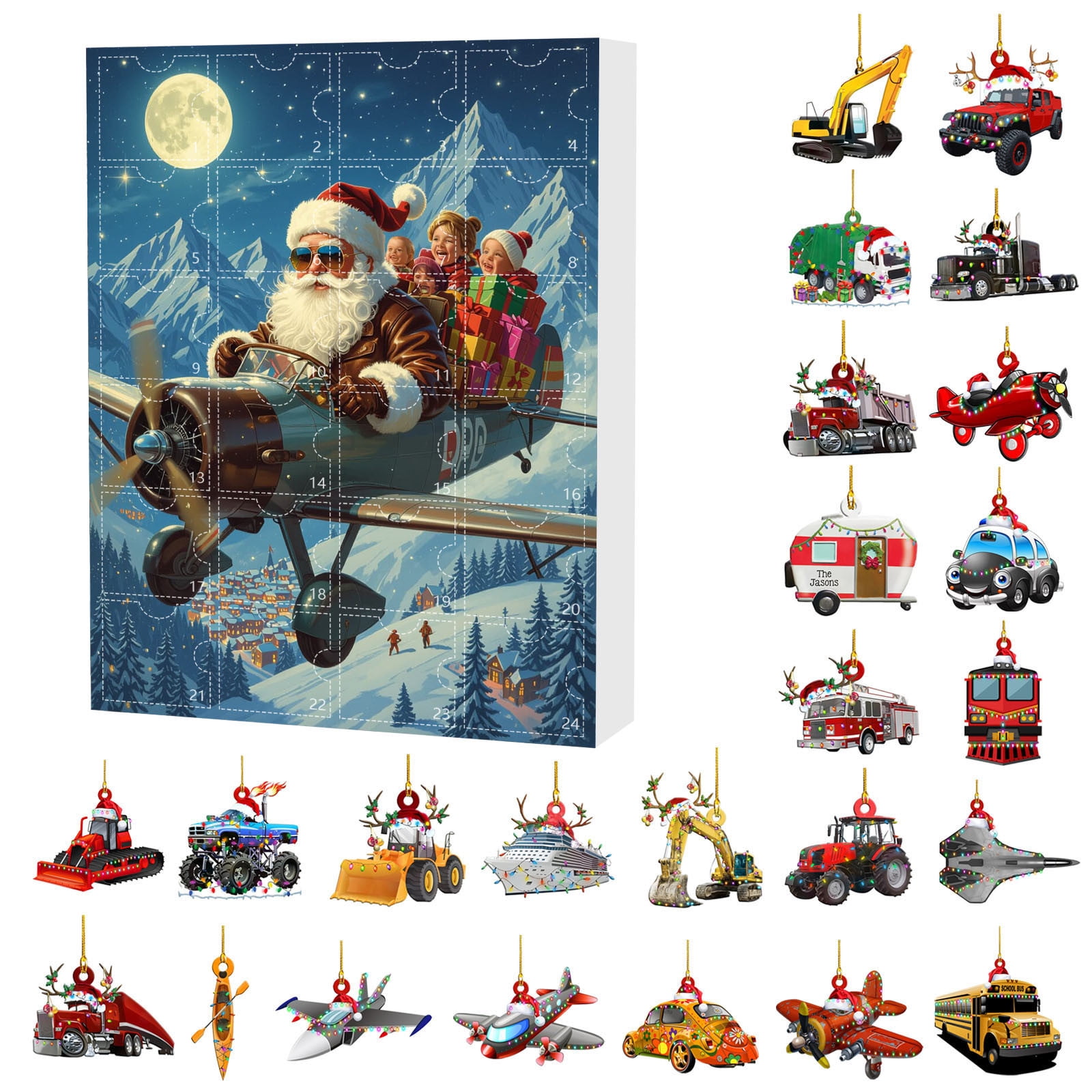 2025 Transportation Advent Calendar Countdown Set with 24 Unique ...