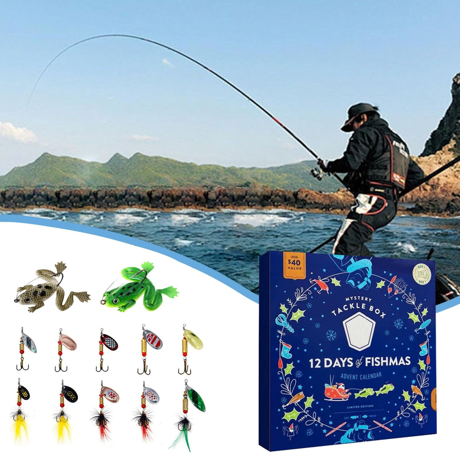 Countdown Sets Advent Calendar Fishing Christmas Countdown 12 Days ...