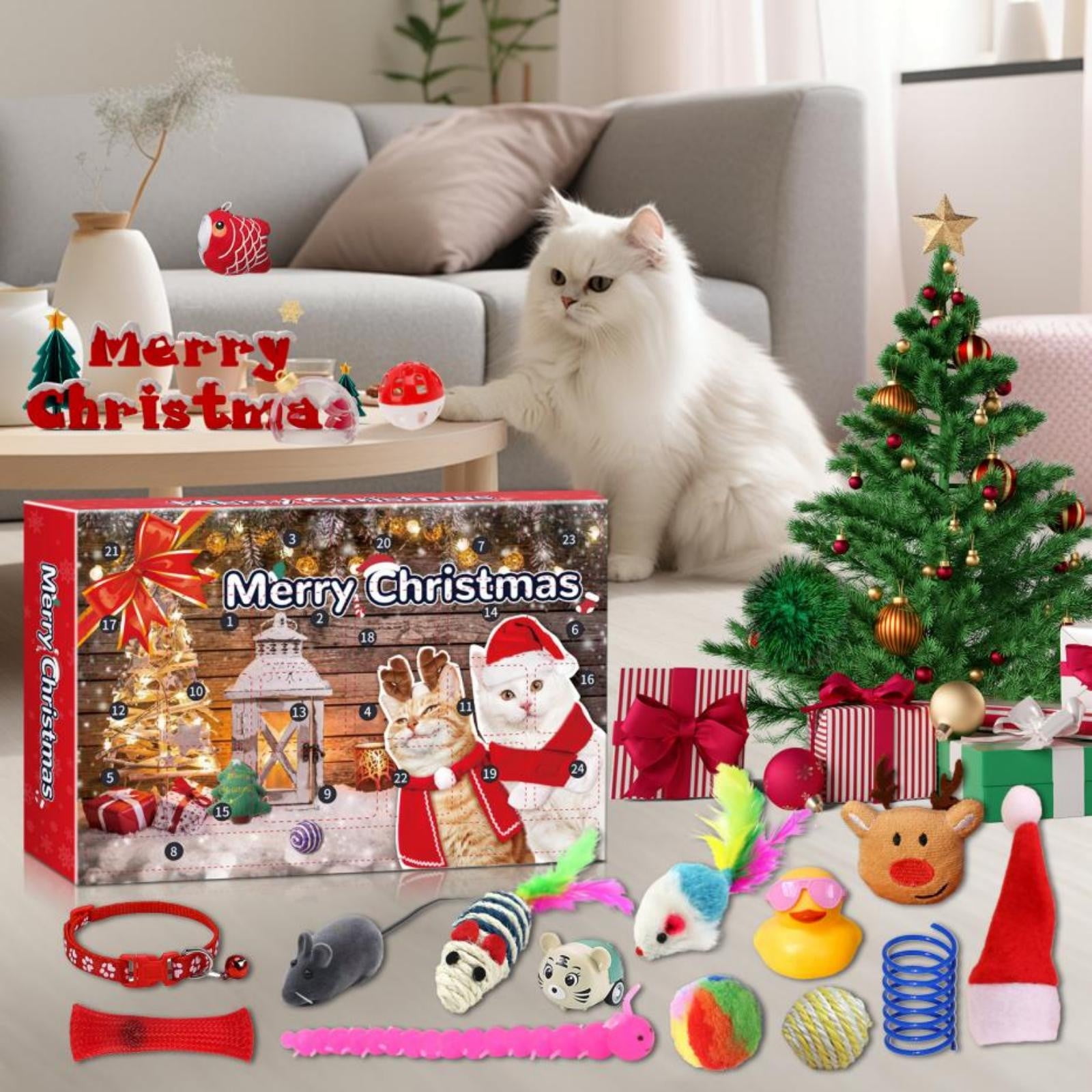 Interactive Advent Calendar for Cats - 24 Days Xmas Countdown with ...