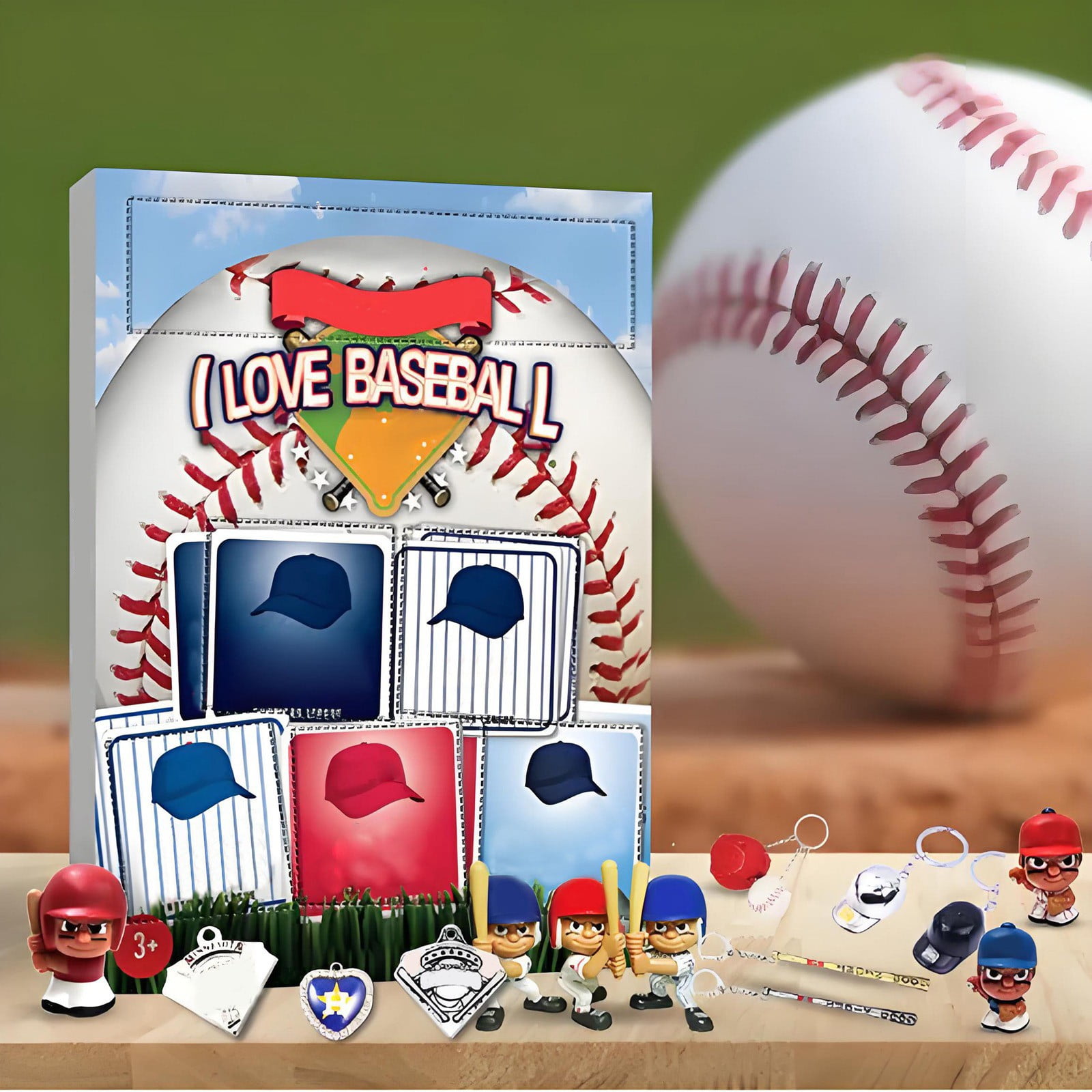 Countdown Sets Baseball Mystery Random 3D Figurine Keychain Charms ...