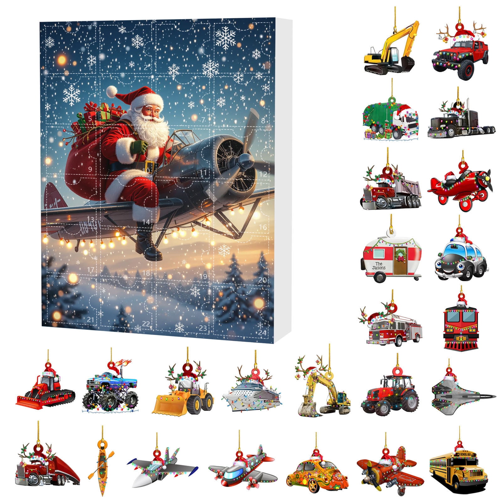 Countdown Sets for 24 Day Journey Transportation Themed Advent Calendar ...
