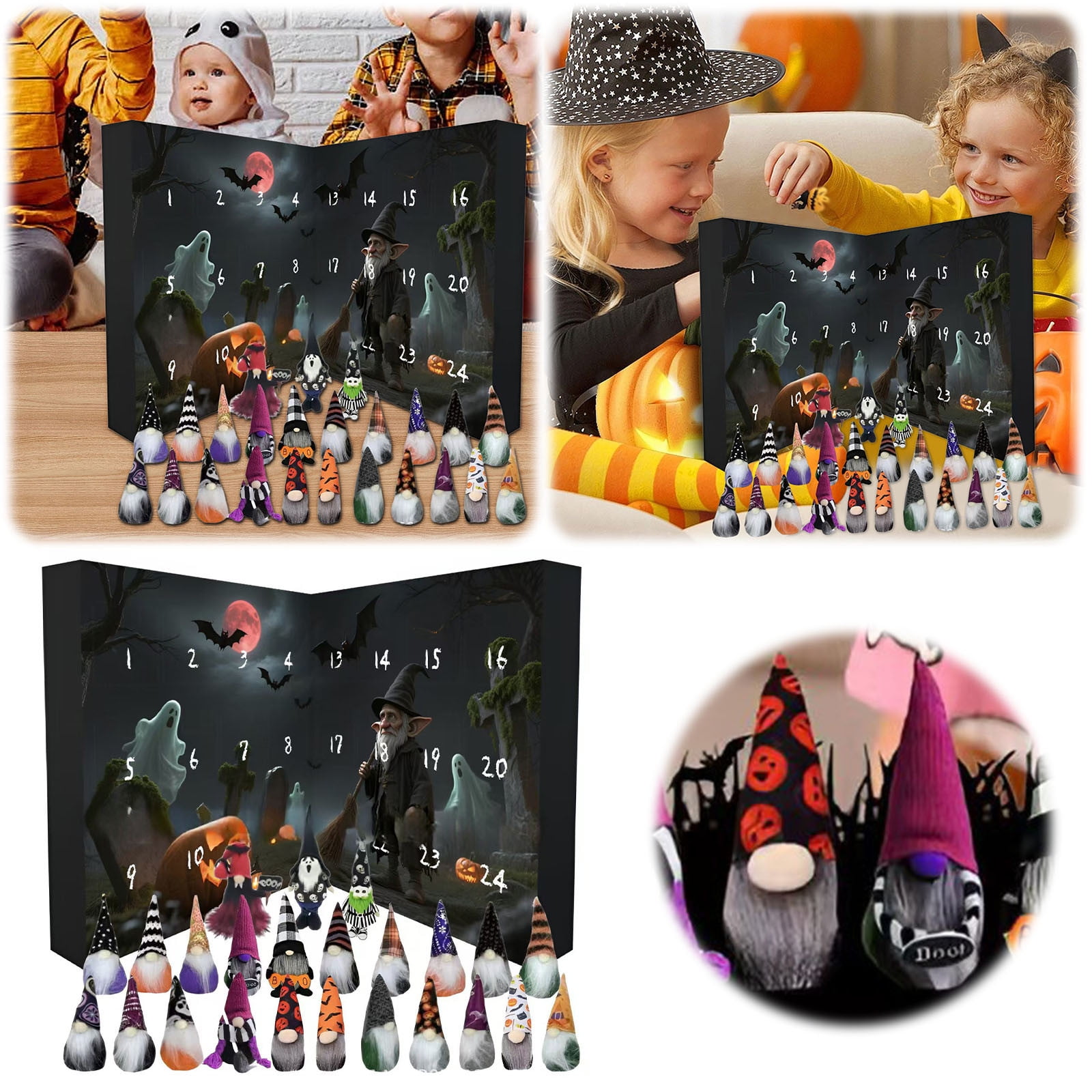 Countdown Sets for Kids 2025 Halloween Countdown Set for Indoor Festive ...