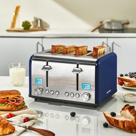 Countdown Stainless Steel 4 Slice Toaster with Bagel, Defrost, Cancel ...