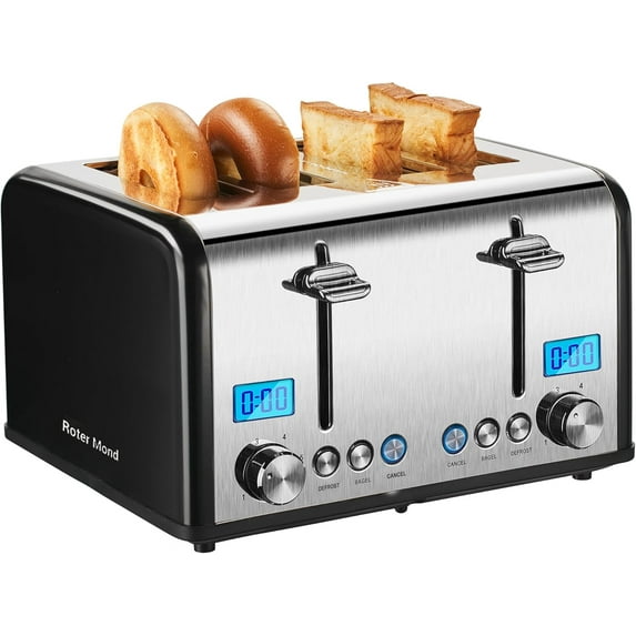 Countdown Stainless Steel 4 Slice Toaster with Bagel, Defrost, Cancel ...