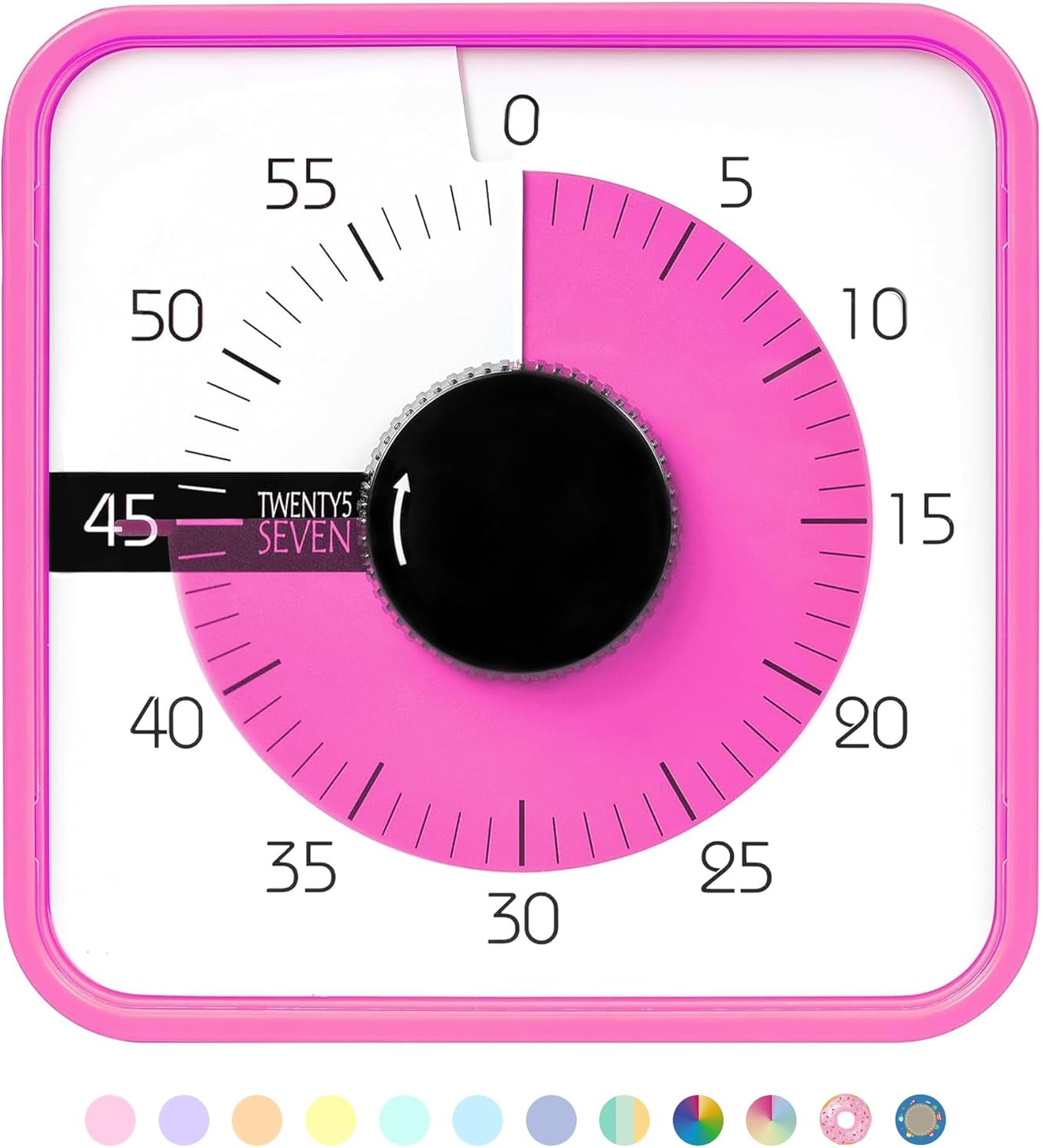 Countdown Timer 7.5 inch; 60 Minute 1 Hour Visual Timer – Classroom Teaching Tool Office Meeting ...