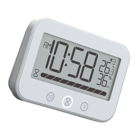Countdown Timer Shower Clock Bathroom Clocks With Temperature Readout ...