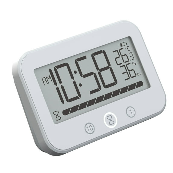 Countdown Timer Shower Clock Bathroom Clocks With Temperature Readout ...