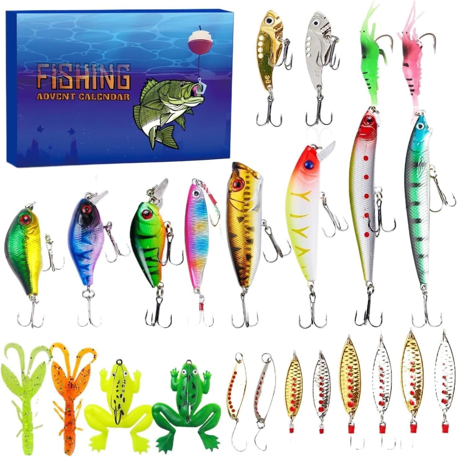 Countdown sets Fishing Advent Calendar 2024 Christmas Countdown for Enthusiasts 24 Day Fishing ...