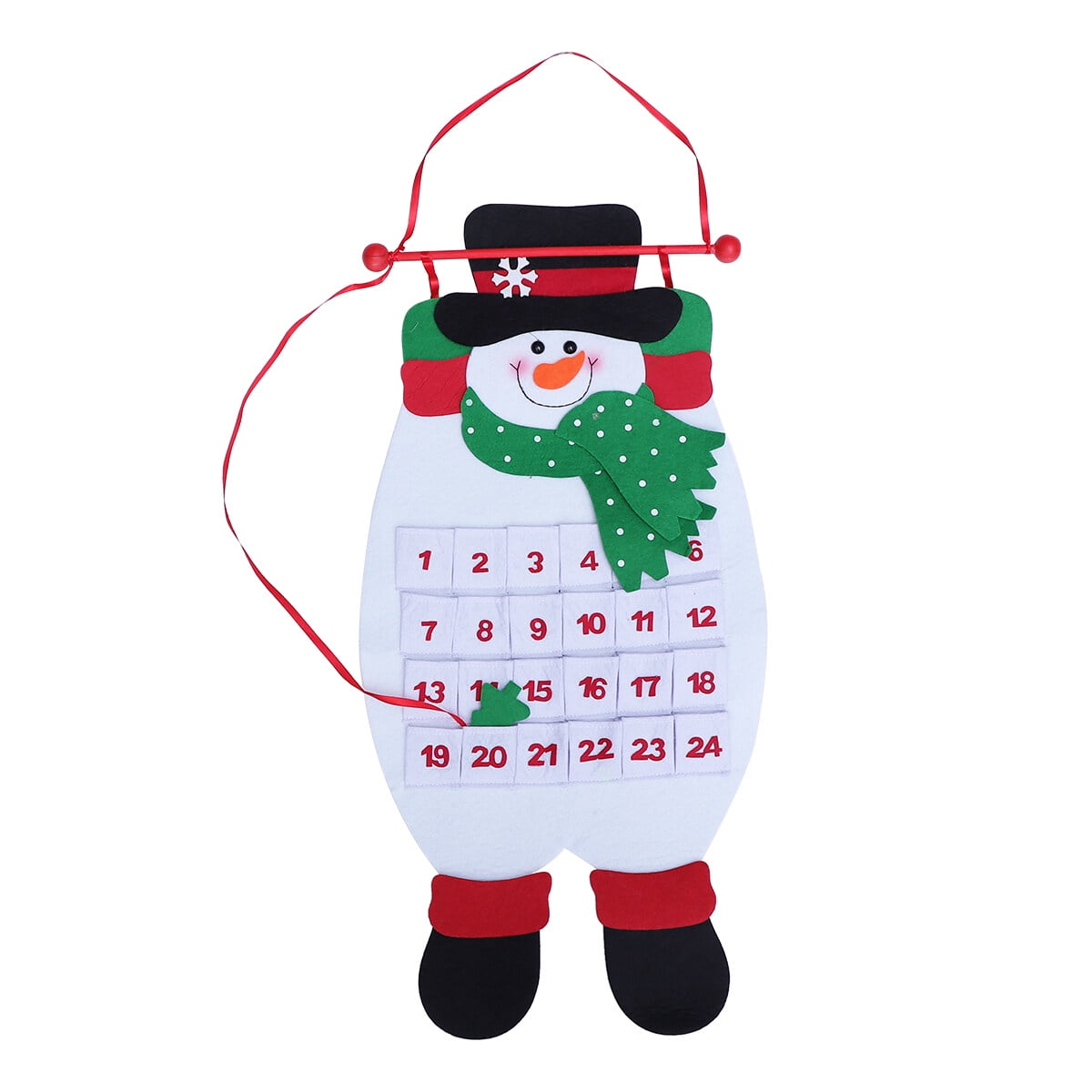 Countdown to Christmas Santa Advent Calendar Christmas Tree Hanging ...