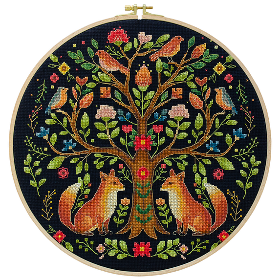 Counted Cross-stitch kit - The Tree of Forest Tales AH-298 - Walmart.com