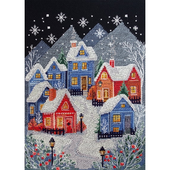 Counted Cross-stitch kit - The night before Christmas AH-302 - Walmart.com