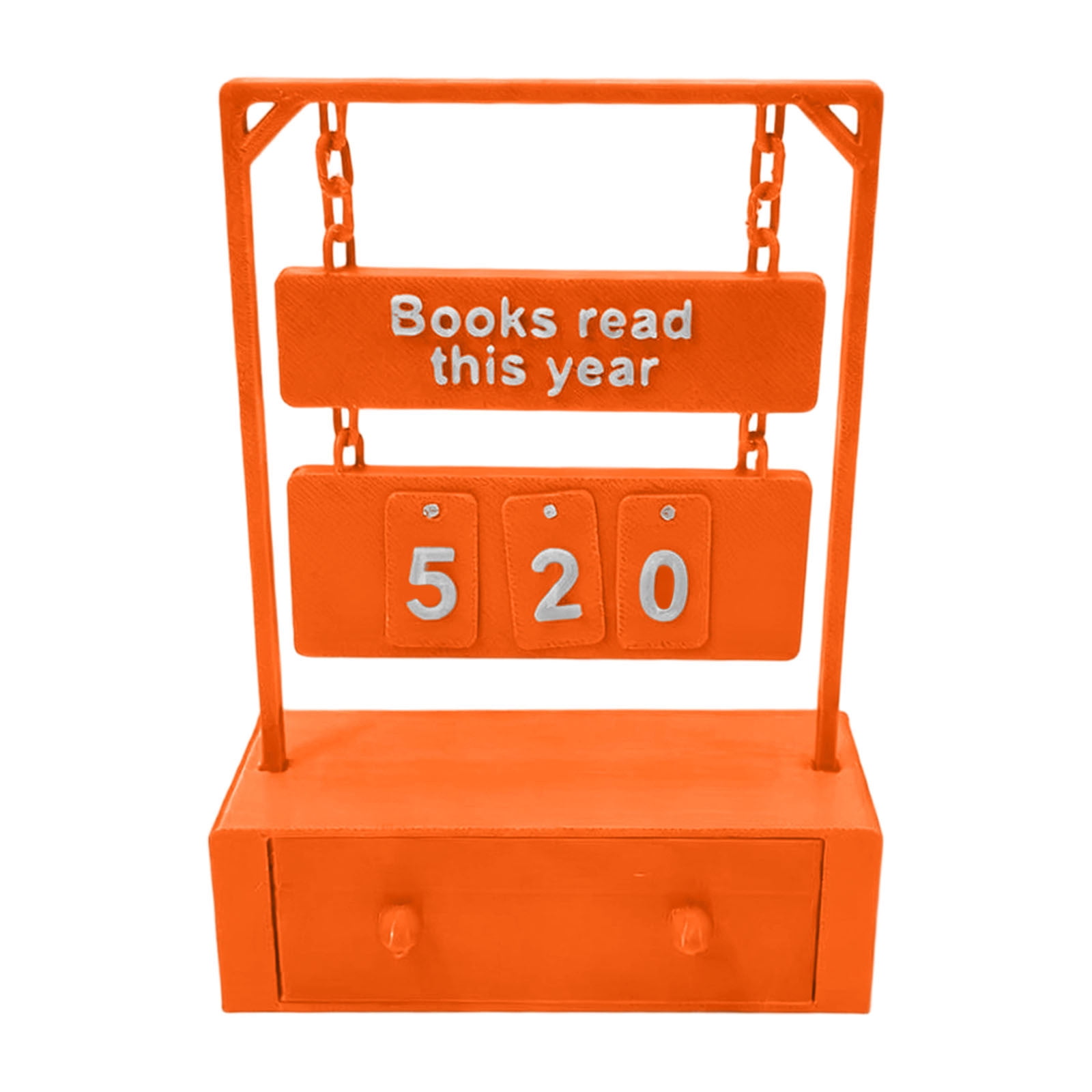 Counter 3D Printed Book Reading Shelf Sign 3D Printed Hanging Book ...