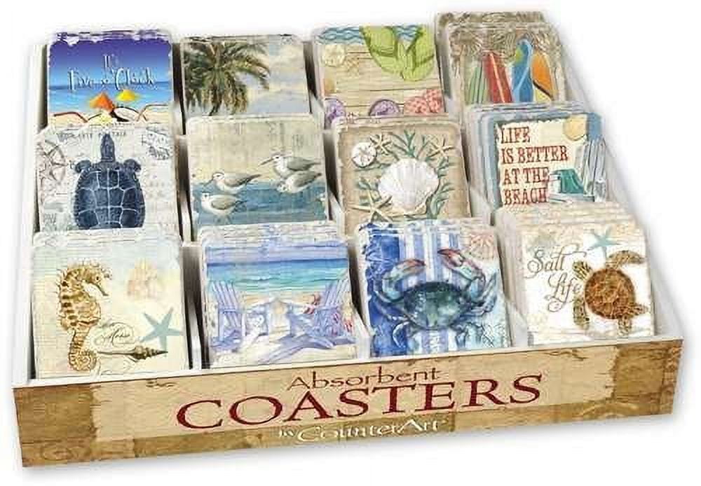 Counter Art CART91714 Beach Life Assortment with Counter Display 72 ...