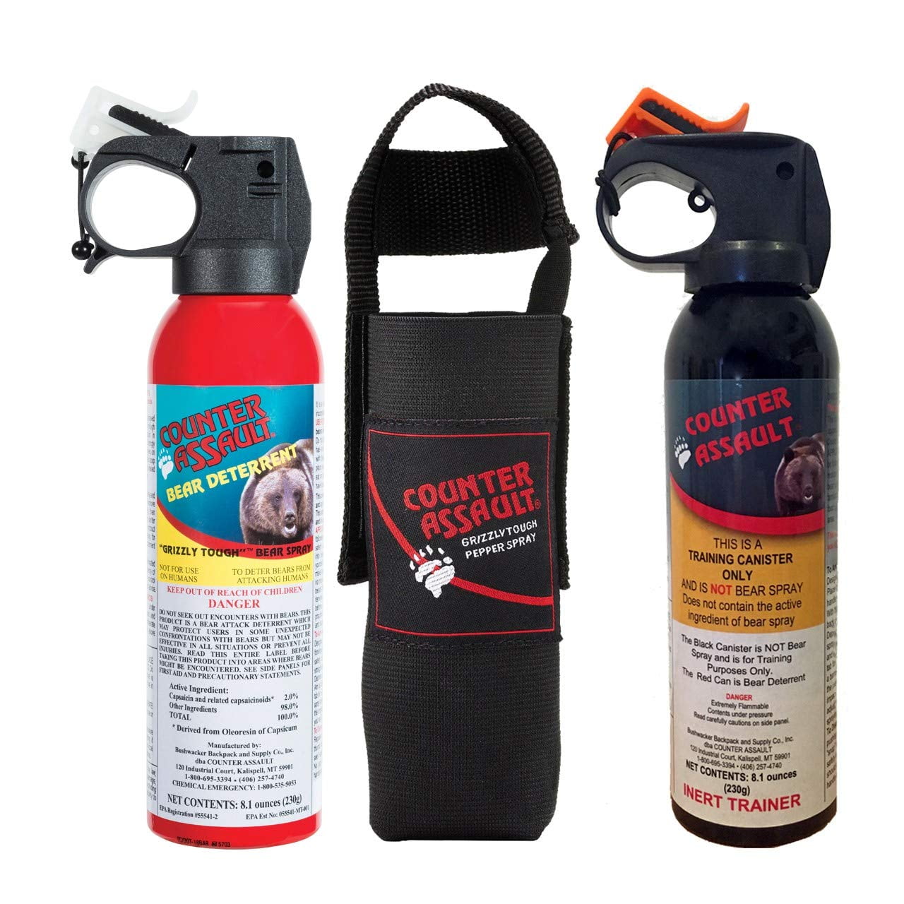 Counter Assault 8.1 Oz Bear Spray for Hiking Protection, Defense Carry ...