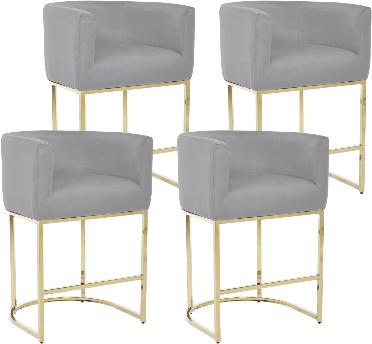Counter Barstools 26\u201DModern Linen Fabric Island Stool Upholstered ...