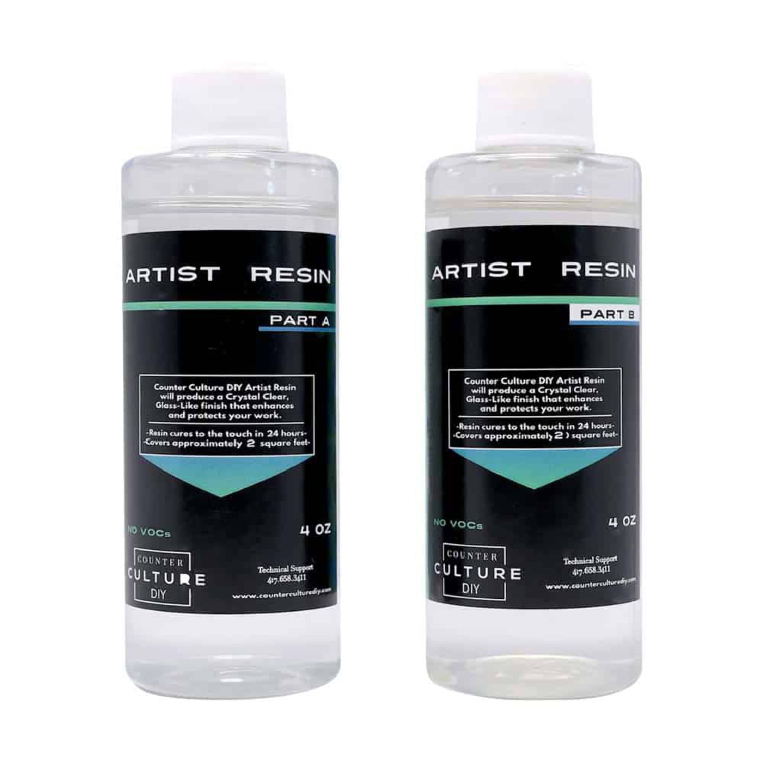 Counter Culture DIY Clear Artist Resin, 8 oz Kit, Art Epoxy Supplies ...
