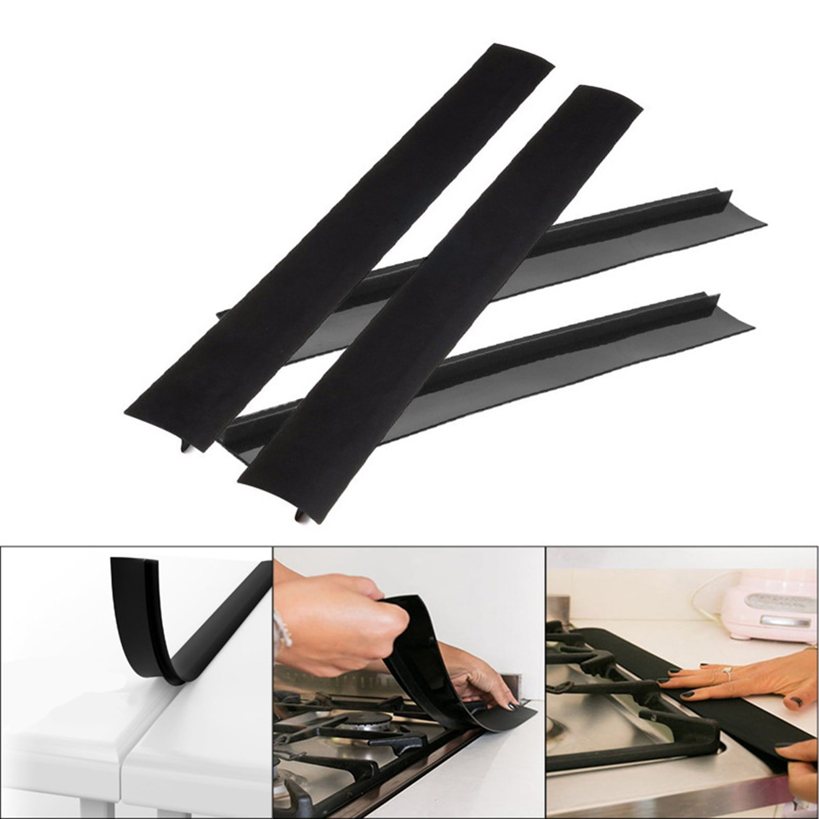 Counter Gap Filler,Silicone Stove Gap Cover,Heat-Resistant Countertop ...