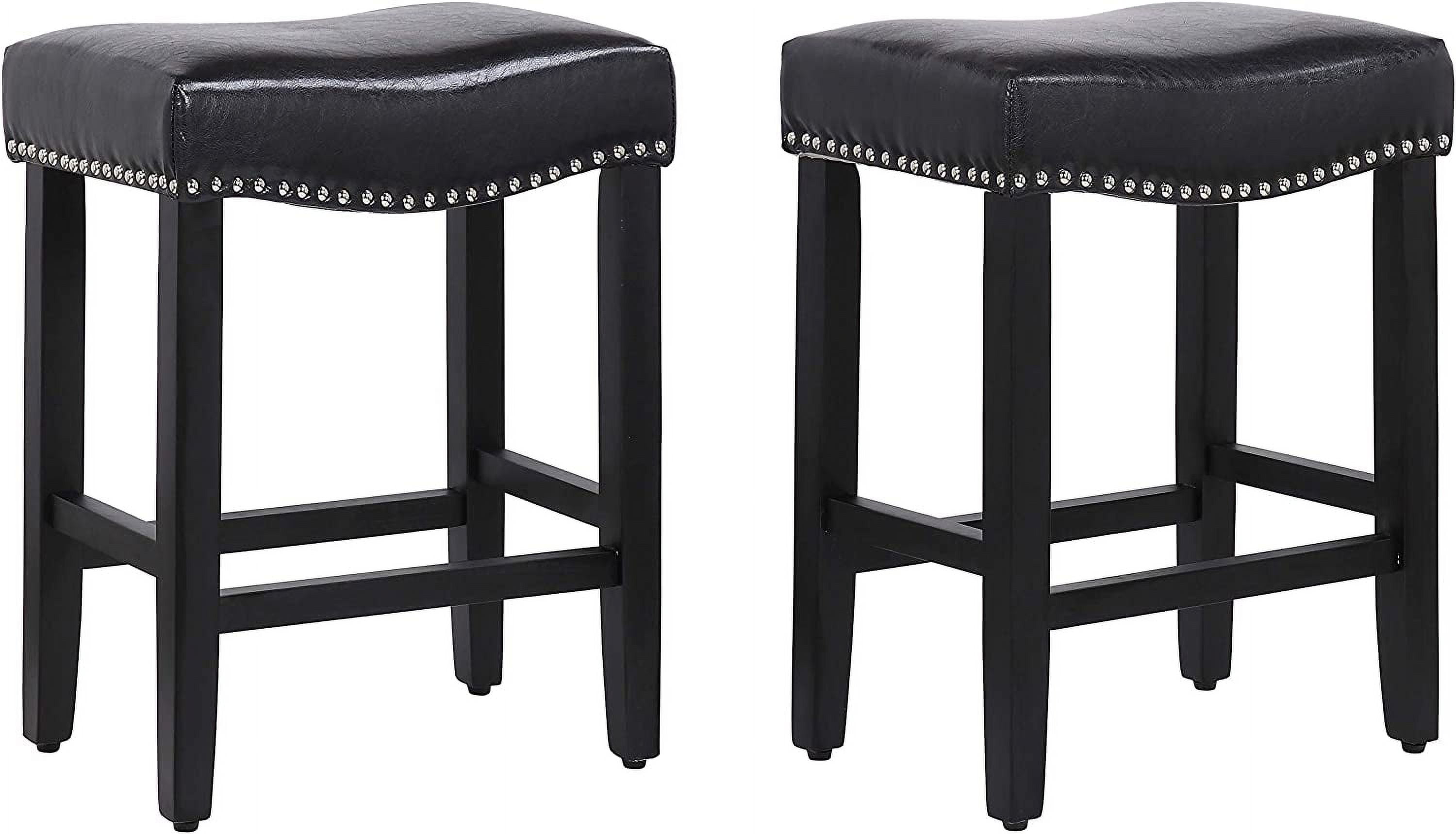 Counter Height Bar Stools 24 Inch Modern Farmhouse Saddle Stool Chair ...