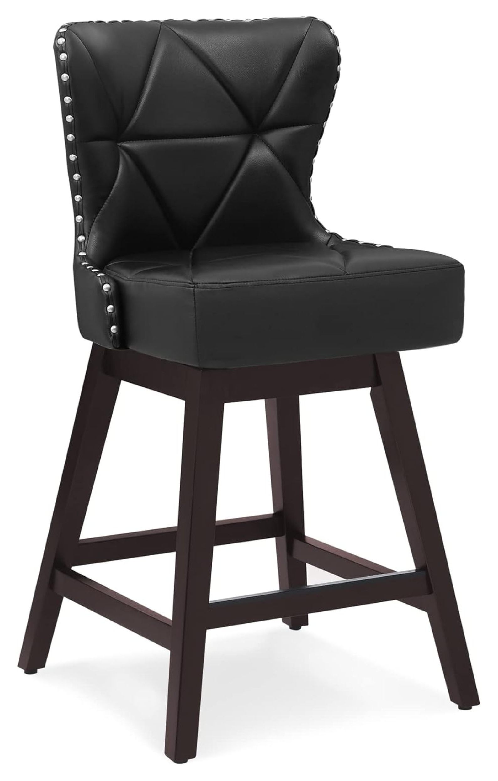 Counter Height Bar Stools, 26" H Swivel Bar Stool with Back, Faux ...