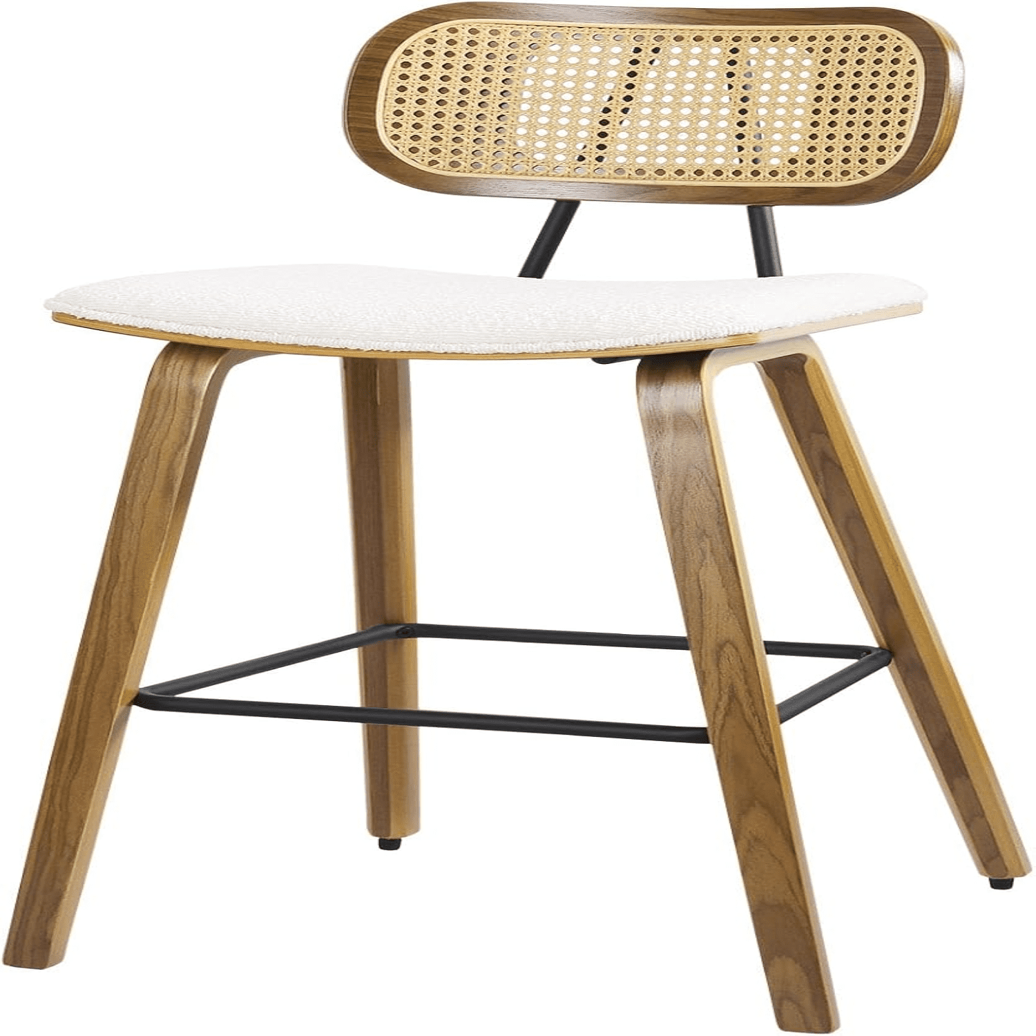 Counter Height Bar Stools Mid Century Modern Rattan Counter Stools 26 ...